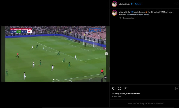 Prediksi Atta Halilintar Tepat, Timnas Indonesia Tahan Imbang Arab Saudi